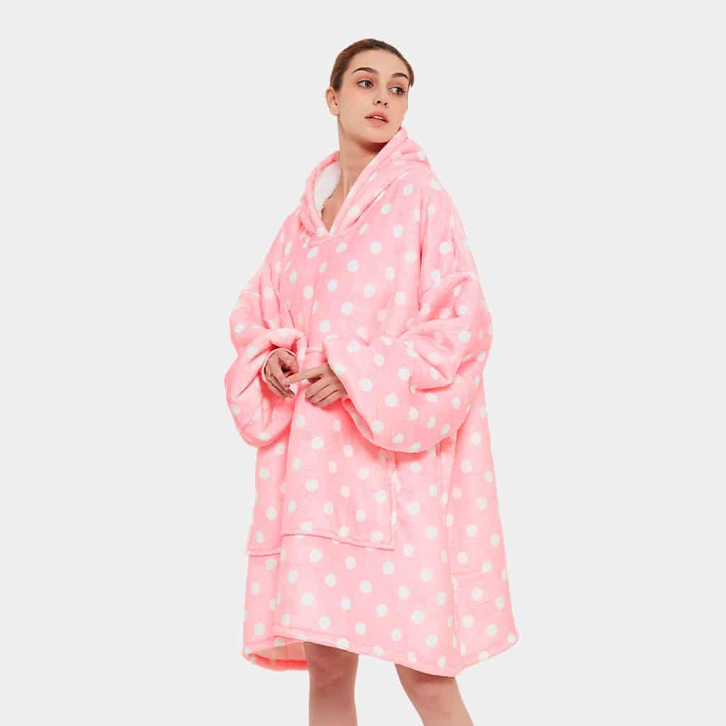 Sweat plaid rose à pois - Pull Plaid femme - Sweat Plaid - Hoodie Bear
